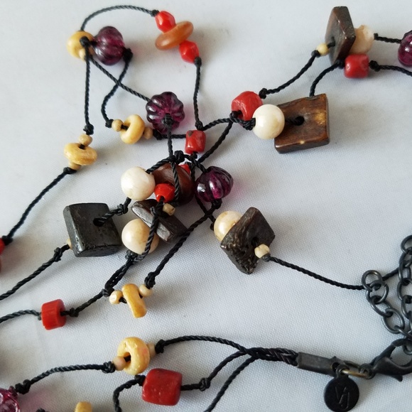 VJ | Jewelry | Vj Signed Beaded 3 Strand Necklace 9 | Poshmark